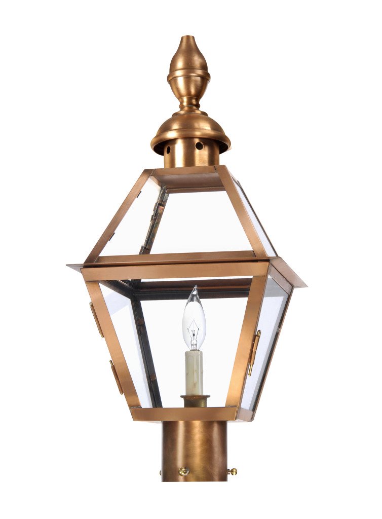 Vauxhall Collection CH-5V gas post lantern copper lantern gas flame ...